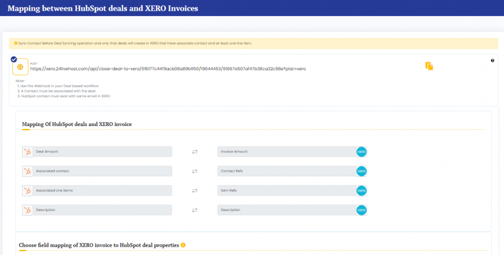 Sync with Xero Setup Guide Sample - HubSpot